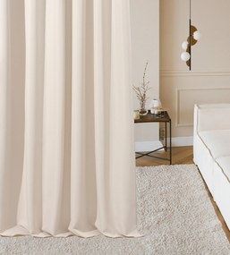 Room99 Hotový závěs na kroužcích AURA Barva: Béžová/Stříbrná, Velikost: 180 x 260 cm