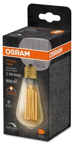 OSRAM Vintage 1906 E27 8,8W LED ST64 822 zlatá dim