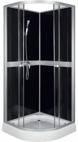 KERRA CLASSIC BLACK sprchový box s baterií, 90x90x209cm