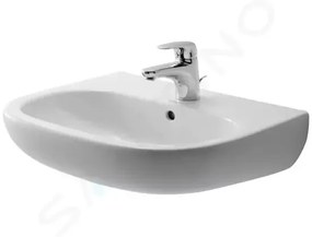 DURAVIT - D-Code Umyvadlo 600x460 mm, s přepadem, s otvorem pro baterii, bílá (23106000002)