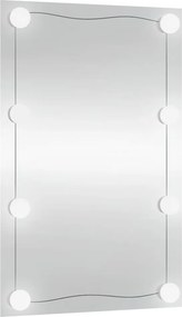 Nástěnné zrcadlo s LED osvětlením 40 x 60 cm sklo obdélníkové 3189152
