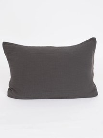 MK Lůžkoviny Mušelínový povlak na polštář 40 x 60 cm - Alexia Duo cappuccino/tmavě šedá