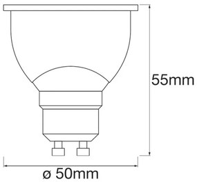 SADA 3x LED Stmívatelná žárovka SMART+ GU10/5W/230V 2700K - Ledvance