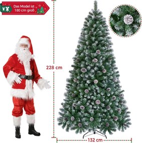 Umělý vánoční stromek Yaheetech – 228 cm (267380630768)