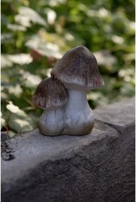 Béžovo-hnědá keramická dekorace houby Mushroom - 10*7*12 cm