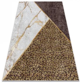 Dywany Luszczow Dětský kusový koberec MIRO 51338.805 pratelný  Mramor, geometrická protiskluz, hnědý Rozměr koberce: 80 x 150 cm