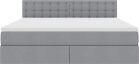 Postel s úložným prostorem a matrací Světle šedá 180 x 200 cm 3370650