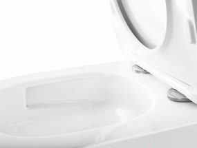 Rea Tito, závěsná WC mísa 495x360x355 mm, Tornado NFQ + WC sedátko s pomalým zavíráním, bílá lesklá, REA-C6800