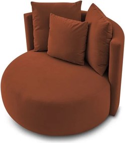 Oranžové sametové křeslo Cesar – Bobochic Paris