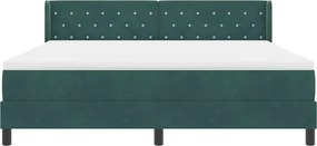 Postel s boxspringem s čelo Tmavě zelená 200 x 180 cm samet 3341429