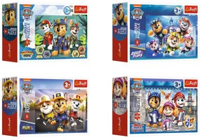 Trefl Minipuzzle miniMAXI 20 dílků Tlapková patrola/Paw Patrol 4 druhy v krabičce 11x8x4cm 24ks v boxu