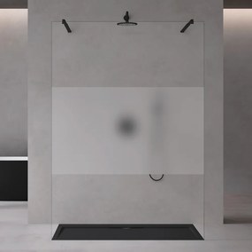 design sprchová zástěna WALK-IN BREMEN 2 - BLACK Double 100-160cm