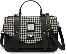 Kabelka The Medium Satchel Black and White Dogtooth - Islander