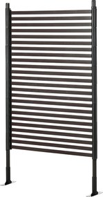 Zahradní plot Outsunny, kovový plot 93 x 150 cm vysoký, dekorativní mřížkový plot se stojany, plot pro psy, horní obloukový plot, krajinářský plot pr…