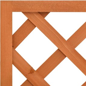 Zahradní truhlík s treláží oranžový 50x25x90 cm masivní jedle 314830