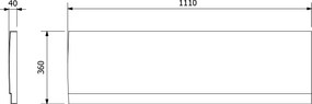 Polysan Deep Plain 83659 panel čelní 110 x 36 cm pravý