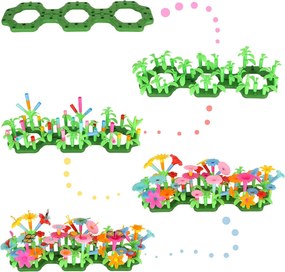 Květiny kreativní bloky květinová zahrada 175 prvků