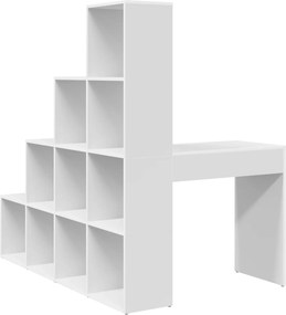 Rohový psací stůl s policí Bílá 101,5 x 149,5 x 149,5 cm 3337241
