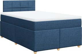 Box spring postel s matrací modrá 120x200 cm textil 3286653