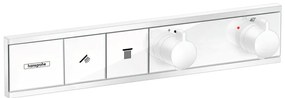 Hansgrohe RainSelect, baterie pod omítku na 2 spotřebiče, matná bílá 15380700