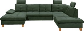 XXXLutz SEDACÍ SOUPRAVA, textil, tmavě zelená MID.YOU - Sedací soupravy - 002220054208