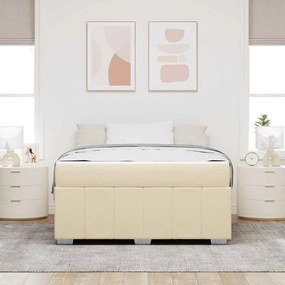 Rám postele s matrací Krémová 140 x 200 cm textil 3398291