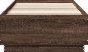 Rám postele hnědý dub 90 x 190 cm kompozitní dřevo 3209757