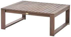 Zahradní konferenční stolek z akátového dřeva 90 x 75 cm tmavý TIMOR II Beliani