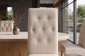 Designová jídelní židle Eileithya béžová / dub