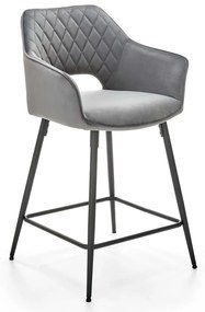 Barová židle Paxton, šedá / černá