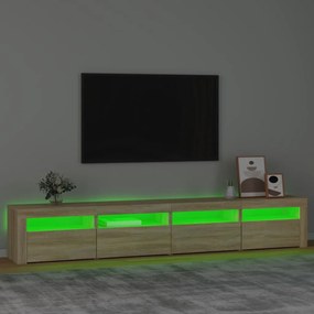 TV skříňka s LED osvětlením dub sonoma 240x35x40 cm 3152764