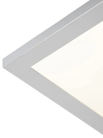Elegantní podlouhlé stropní svítidlo chromované včetně LED IP44 - ploché