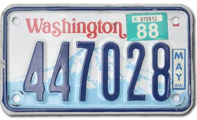 Americká SPZ Washington 447028 moto