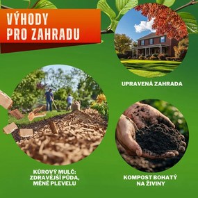 Zahradní štěpkovač/drtič DIOX+2x 60l pytel, 3100W černá/zelená Gardebruk