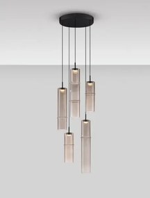 Designový lustr Sano 5 Smoky