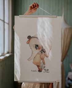 MRS. MIGHETTO Plakát Miss Ellie 30×40 cm, béžová barva, papír