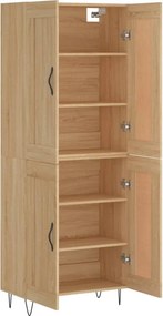 Skříň highboard dub sonoma 69,5 x 34 x 180 cm kompozitní dřevo 3199716