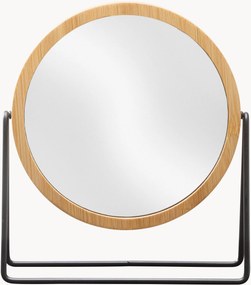 Kulaté kosmetické zrcadlo's bambusovým rámem Circle
