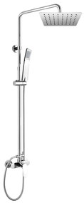 Mereo Mereo, Nástěnná sprchová baterie Viana 150mm se sprch.soupravou,ruční a talíř.sprchou slim 200x200mm, CBE60104SD