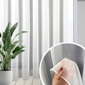 Voálová záclona s olůvkem bílá Svítivá Magic metraž Ervi 7347