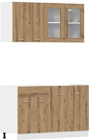 4dílná sada kuchyňských skříněk "Lyon" Artisan Dub, dřevěné podlahy 3328574