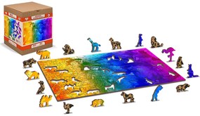 Puzzle wooden city dřevěné puzzle ptačí ráj 2v1, 300 dílků eko
