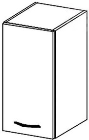 Horní kuchyňská skříňka Bianka 30G, 30 cm, bílý lesk