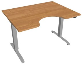 Hobis Motion Elektr. nastavitelný stůl 120x90 - HOBIS ERGO MOTION MSE 2 1200 Dekor stolové desky: olše, Barva kovové podnože: stříbrná