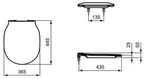 Ideal Standard Connect Air- WC sedátko, ultra ploché 36,5x44,5cm, E036501