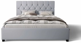 Manželská postel 180 cm Sylvie (šedá) (s roštem a úložným prostorem). 1047161