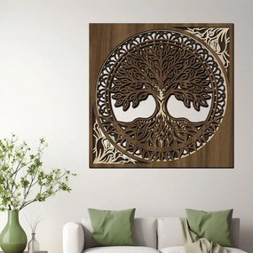 dřevo života Dřevěný strom ZÁZRAKŮ Zvolte rozměr (cm): 60x60, Zvolte barvu dekoru: Ořech-Javor-wenge