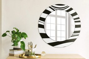 Kulaté dekorativní zrcadlo Abstraktní vlna fi 50 cm