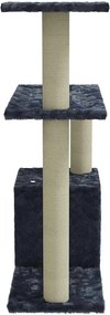 Škrabadlo pro kočky se sisalovými sloupky tmavě šedé 70 cm 171435