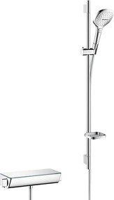 Hansgrohe Raindance Select E, sprchová souprava 120 3jet na zeď s termostatem Ecostat Select a sprchovou tyčí 90 cm, chromová, HAN-27039000
